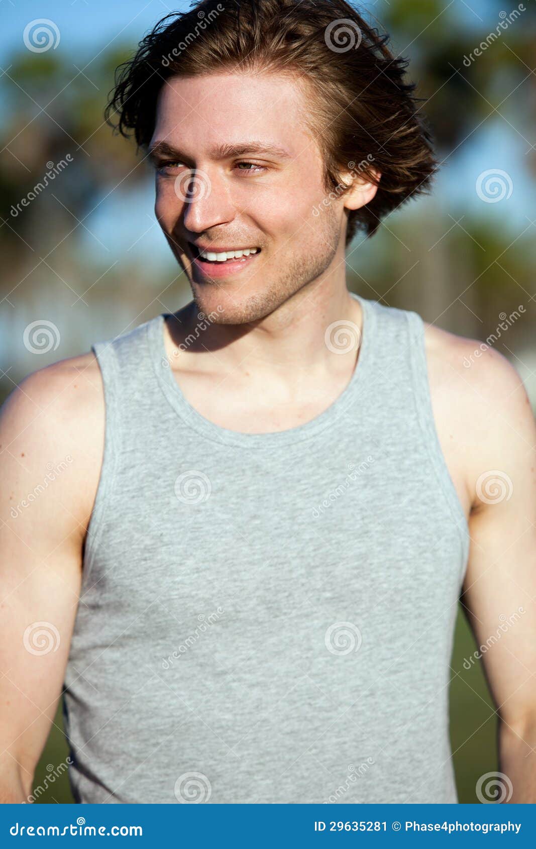 Active man stock image. Image of strength, active, beach - 29635281