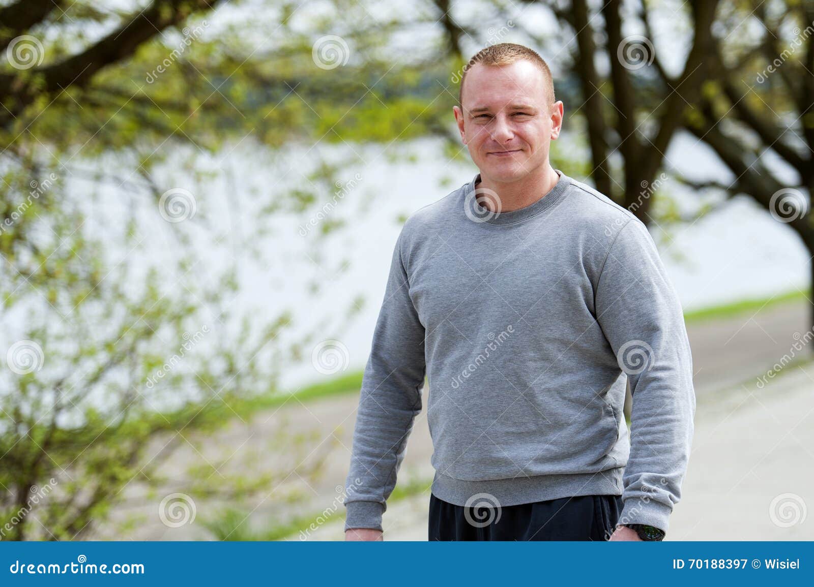 Active Man with Athletic Body, Exercise Outdoore in Park. Fit Look ...