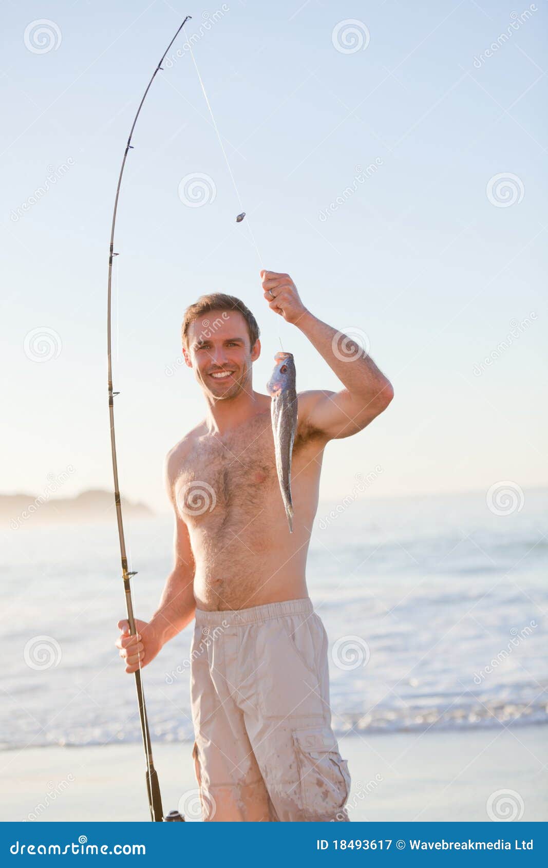 Active man fishing stock image. Image of hobby, lifestyle - 18493617