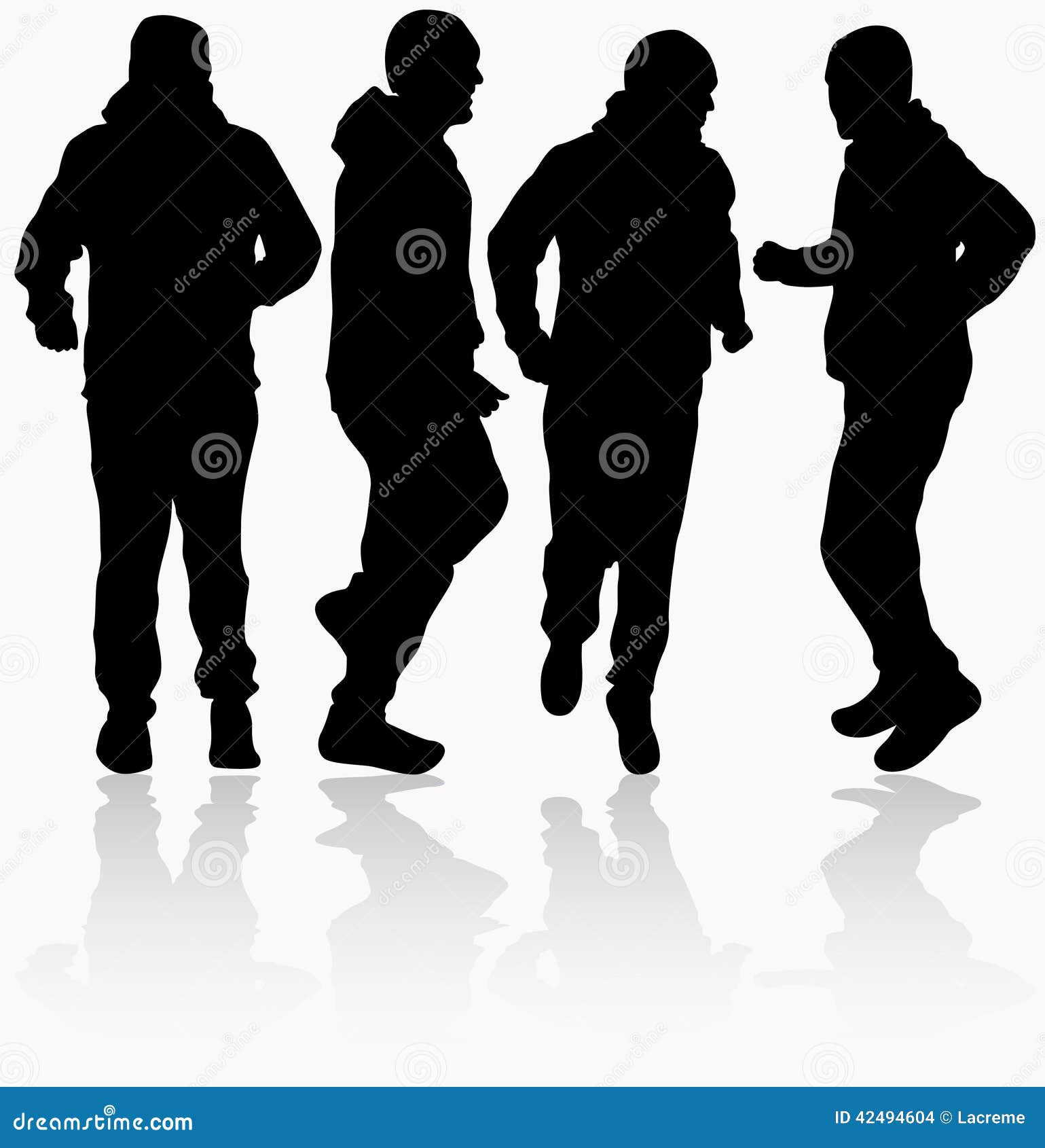 Active man stock vector. Illustration of silhouette, black - 42494604