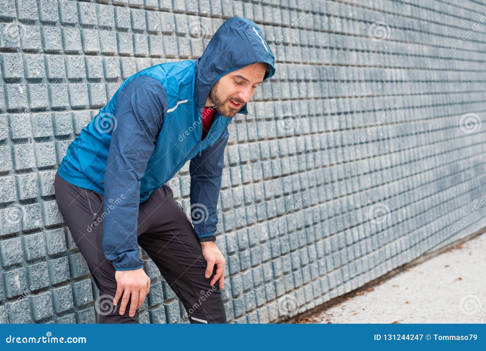 Tired Athlete Resting after Big Training Effort Stock Image - Image of ...