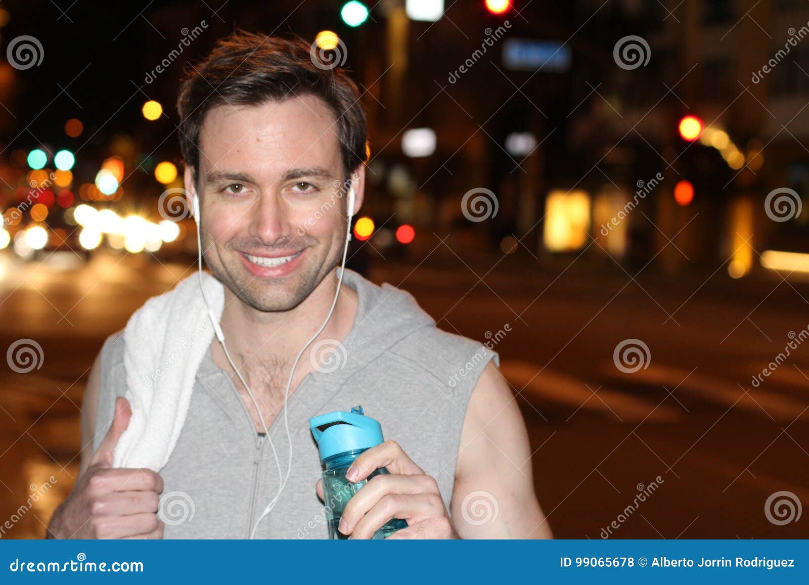 Active Man Smiling in the City Stock Photo - Image of health, caucasian ...