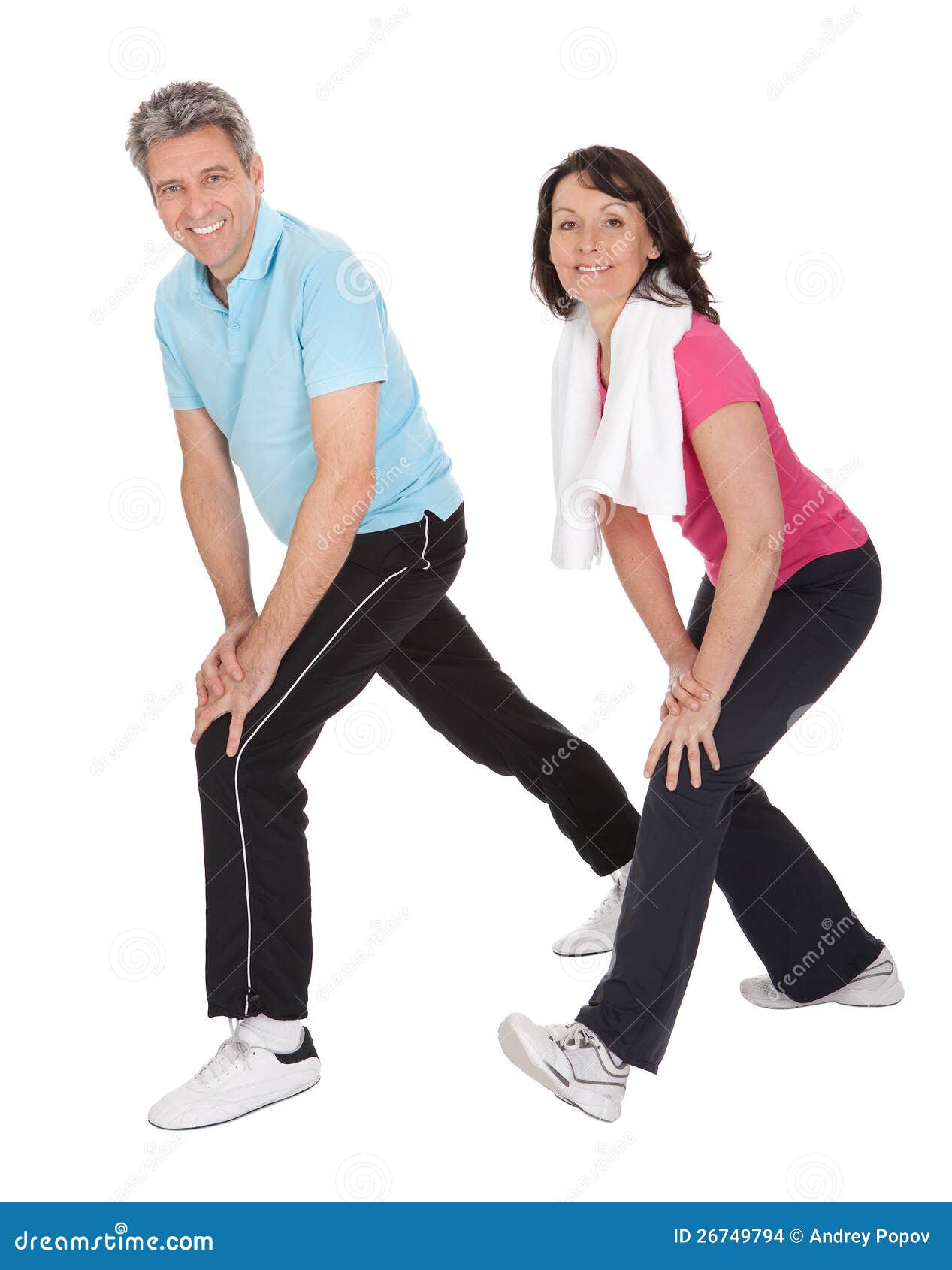 Active Mature Couple Doing Fitness Stock Photo - Image of couple ...