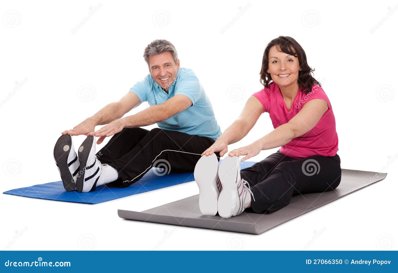 Active Mature Couple Doing Fitness Stock Photo - Image of body, family ...