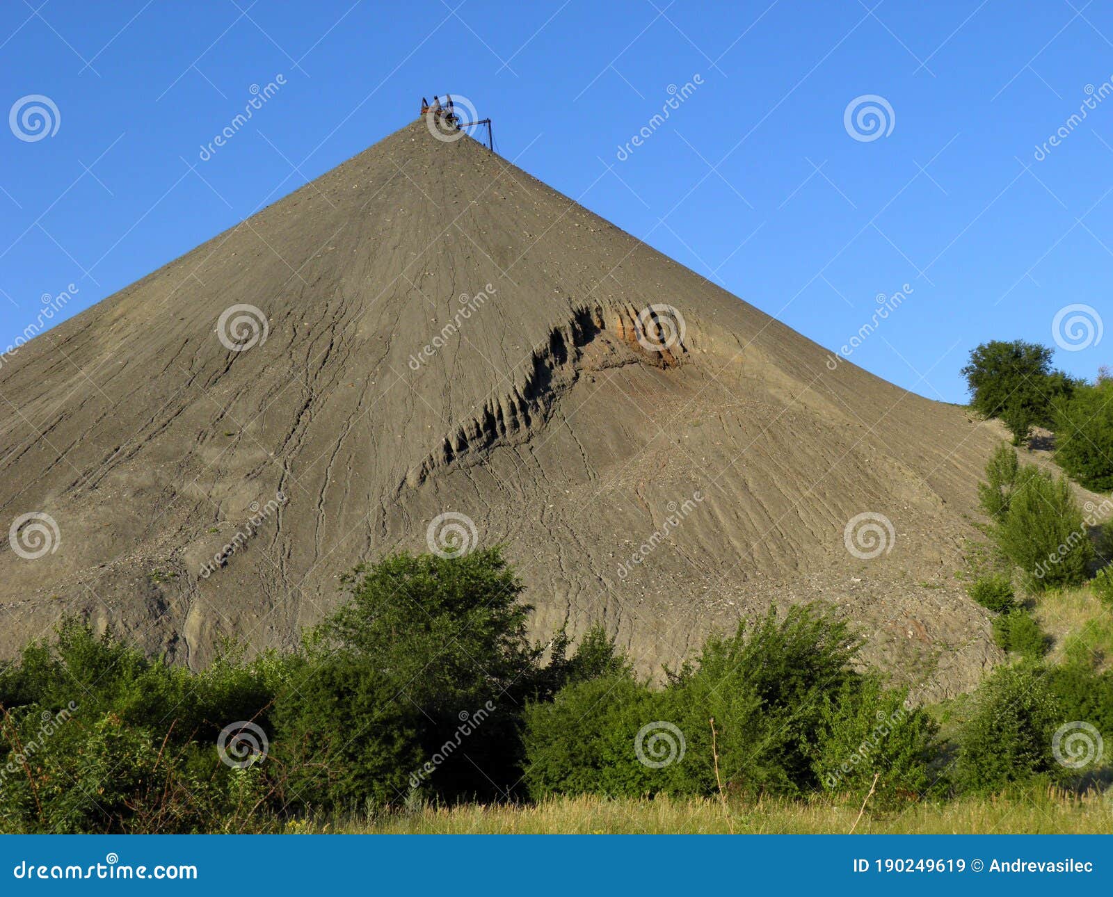 Mine Waste Heaped with Trees Stock Image - Image of musk, green: 190249619