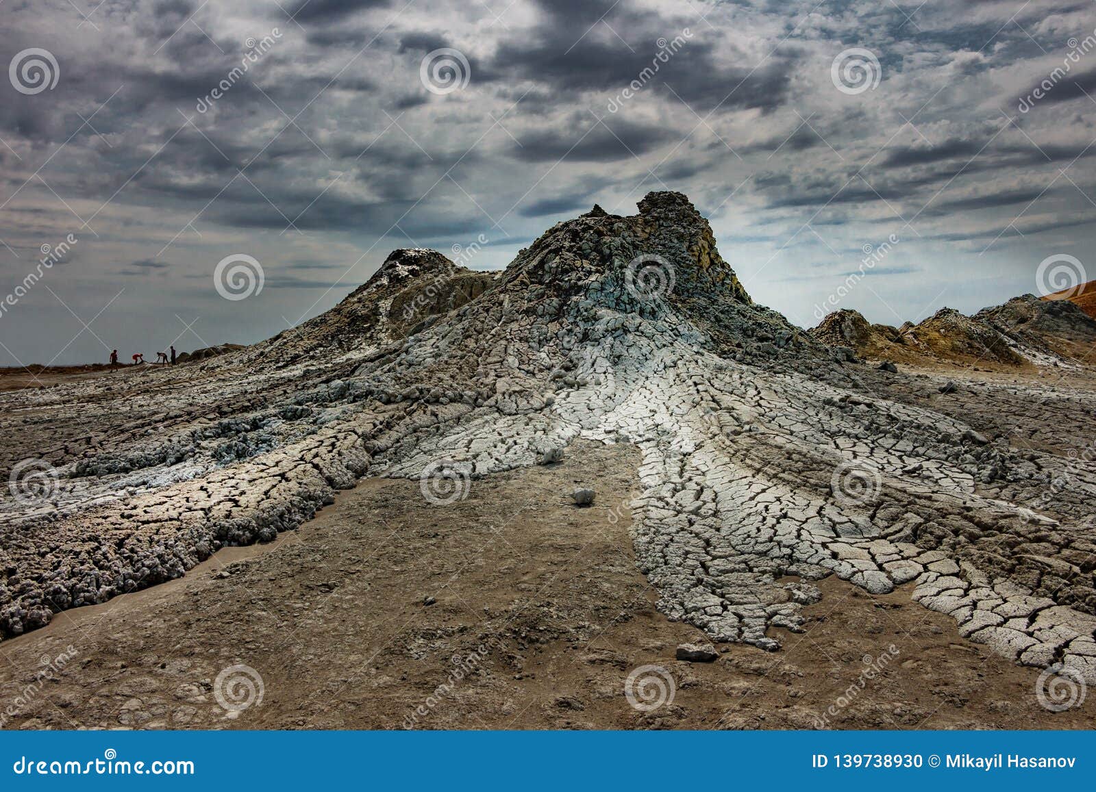 Active Mud Volcano in Gobustan Stock Photo - Image of flowing, volcano ...