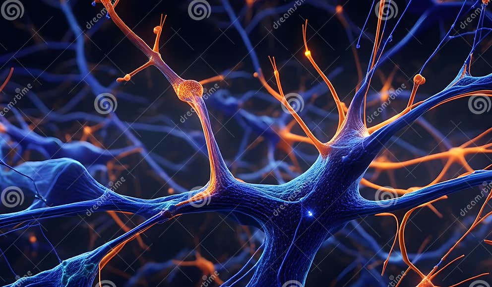 Active Nerve Cell in Human Neural System Stock Illustration ...