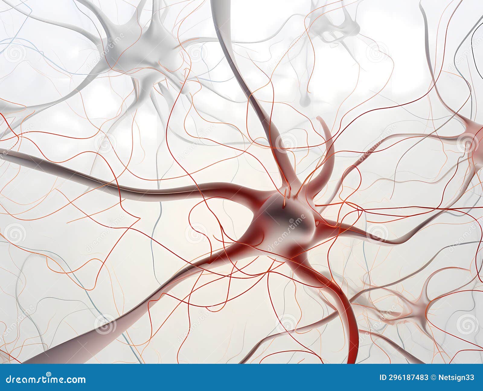 Active Nerve Cell in Human Neural System in Hand-drawn Style Stock ...