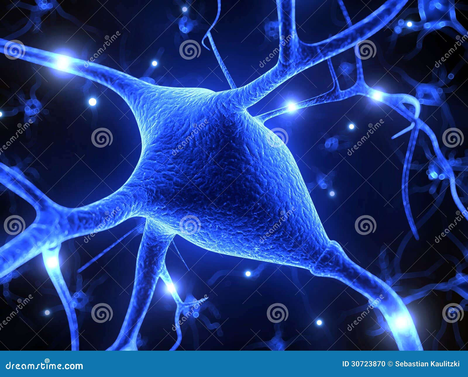 Active nerve cells stock illustration. Illustration of anatomy - 30723870