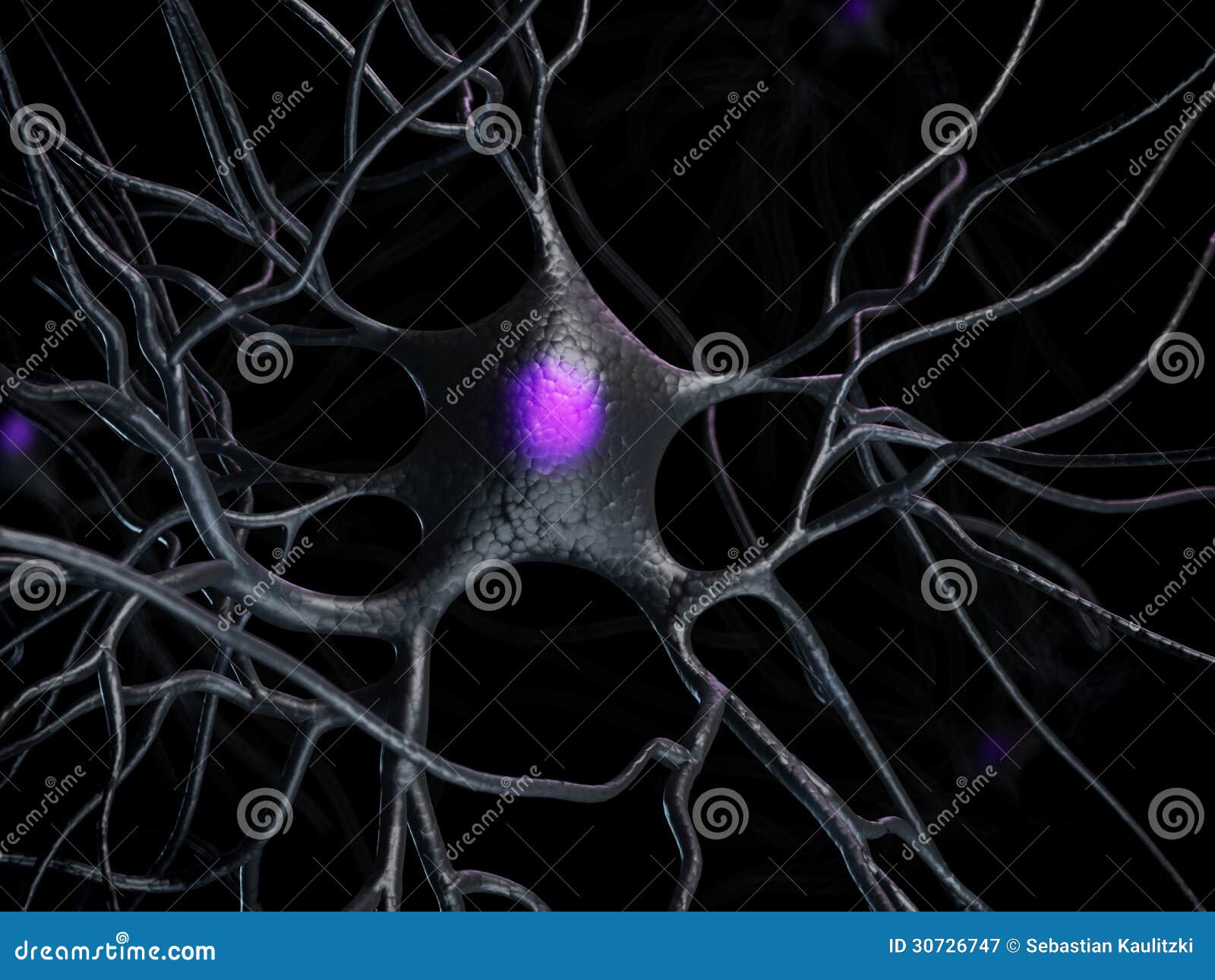 Active nerve cells stock illustration. Illustration of receptor - 30726747