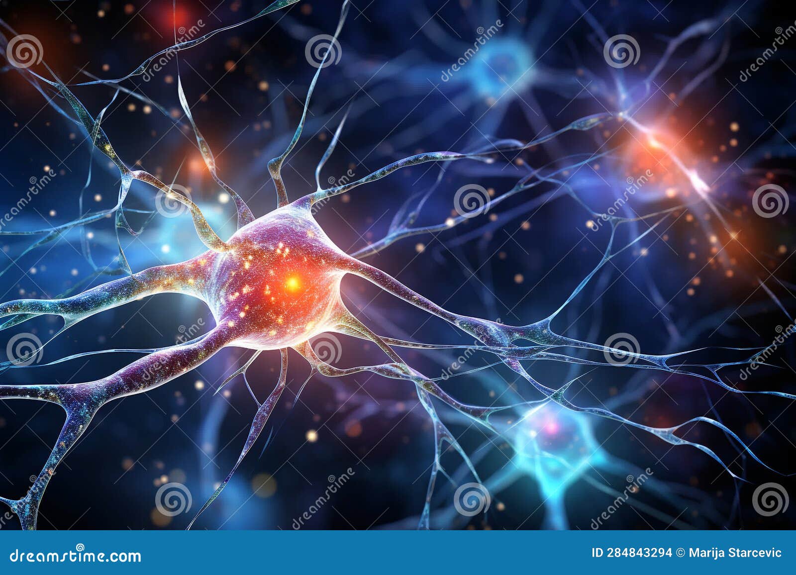Active Nerve Cells.Human Brain Stimulation or Activity with Neuron ... Active Nerve Cells.Human Brain Stimulation or Activity with Neuron ...