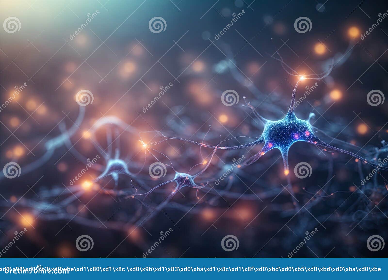 Active Nerve Cells Human Brain Stimulation. Ai Generative Stock ...