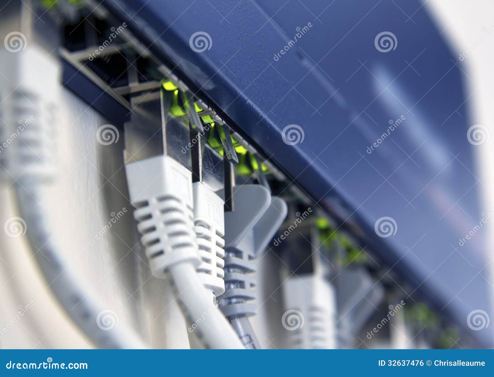 Active Network Switch stock photo. Image of crimp, blue - 32637476