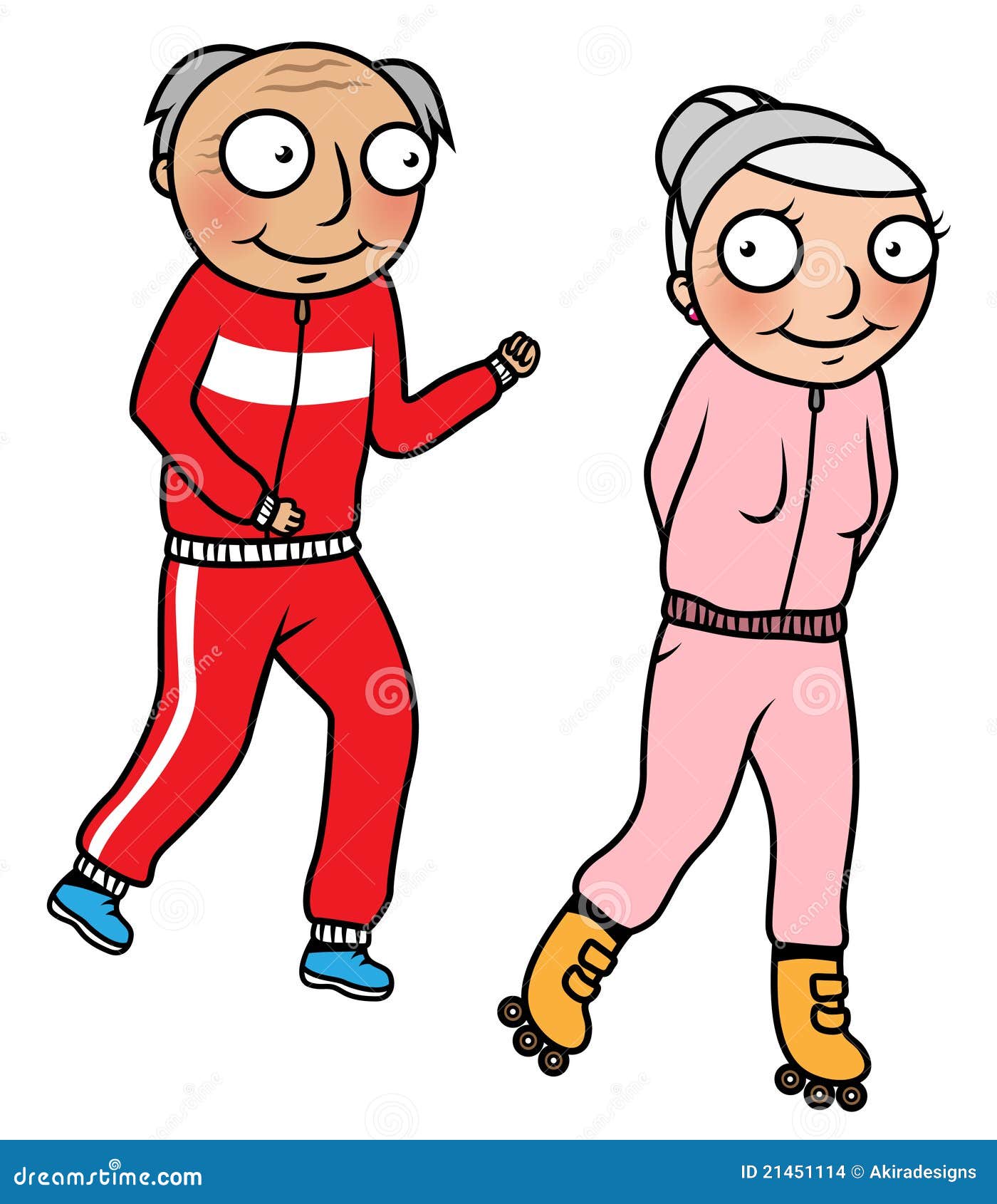 Active Old Couple Doing Sports Stock Vector - Illustration of look ...