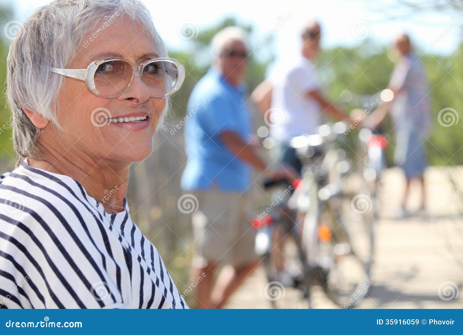 Active old lady stock image. Image of communicate, black - 35916059