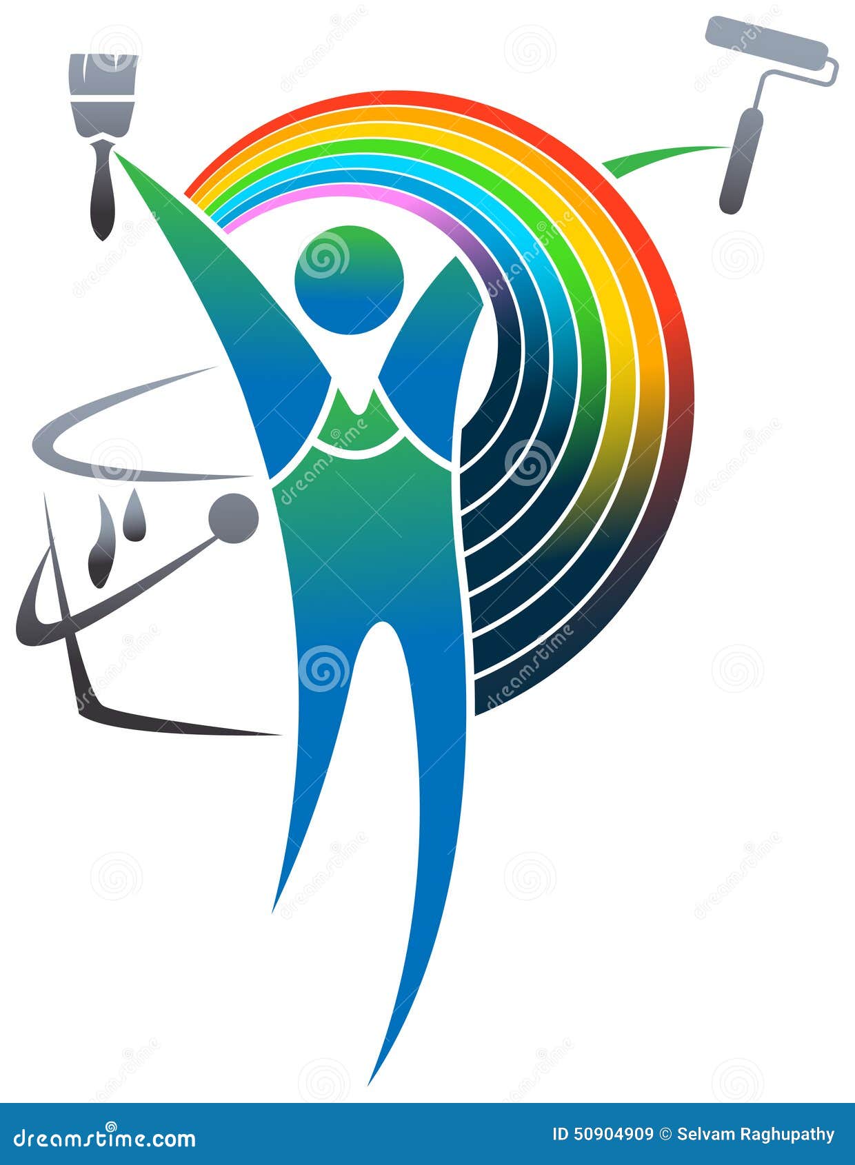 Active painter stock vector. Illustration of environment - 50904909