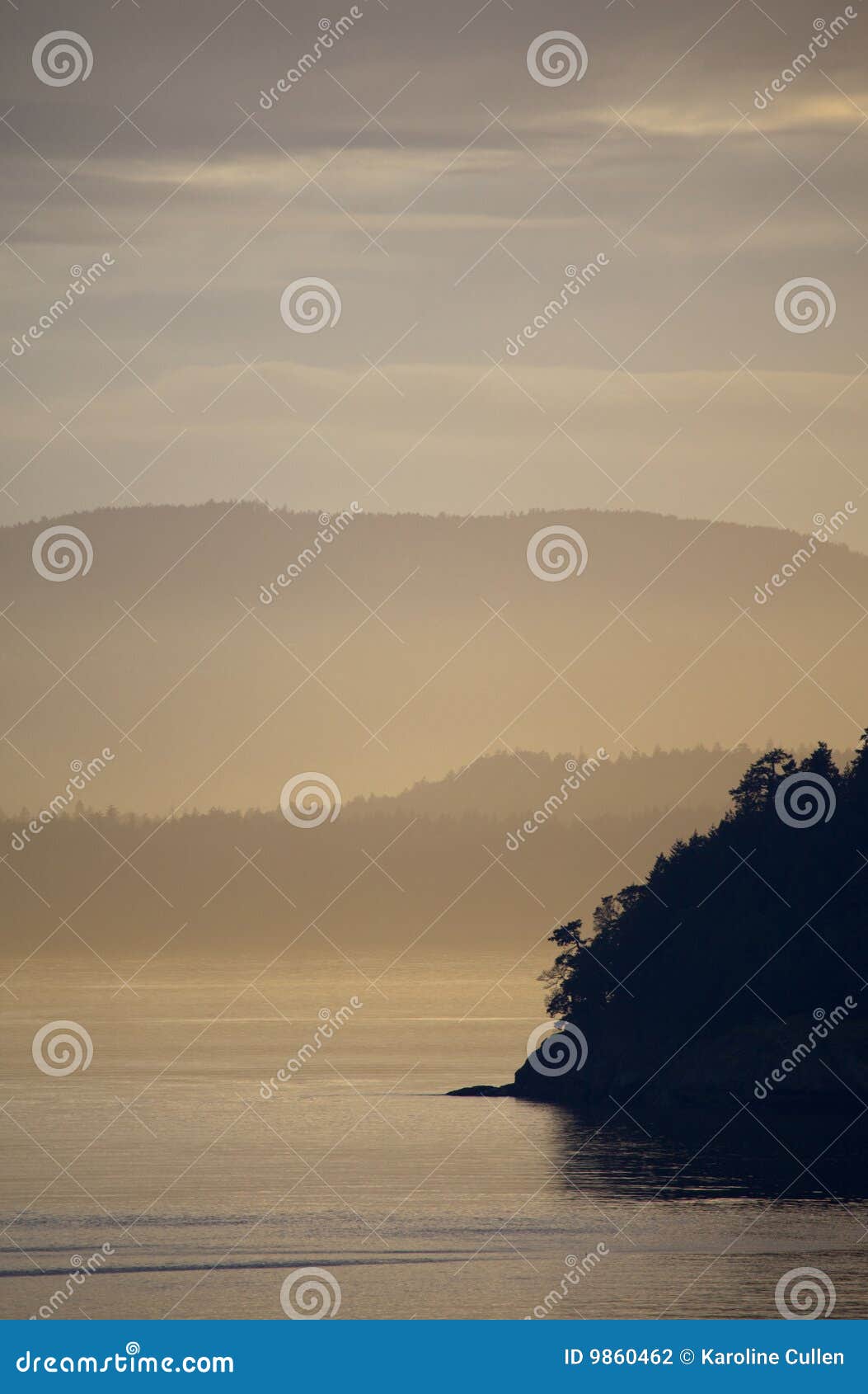 Active Pass at Dusk stock photo. Image of columbia, british - 9860462