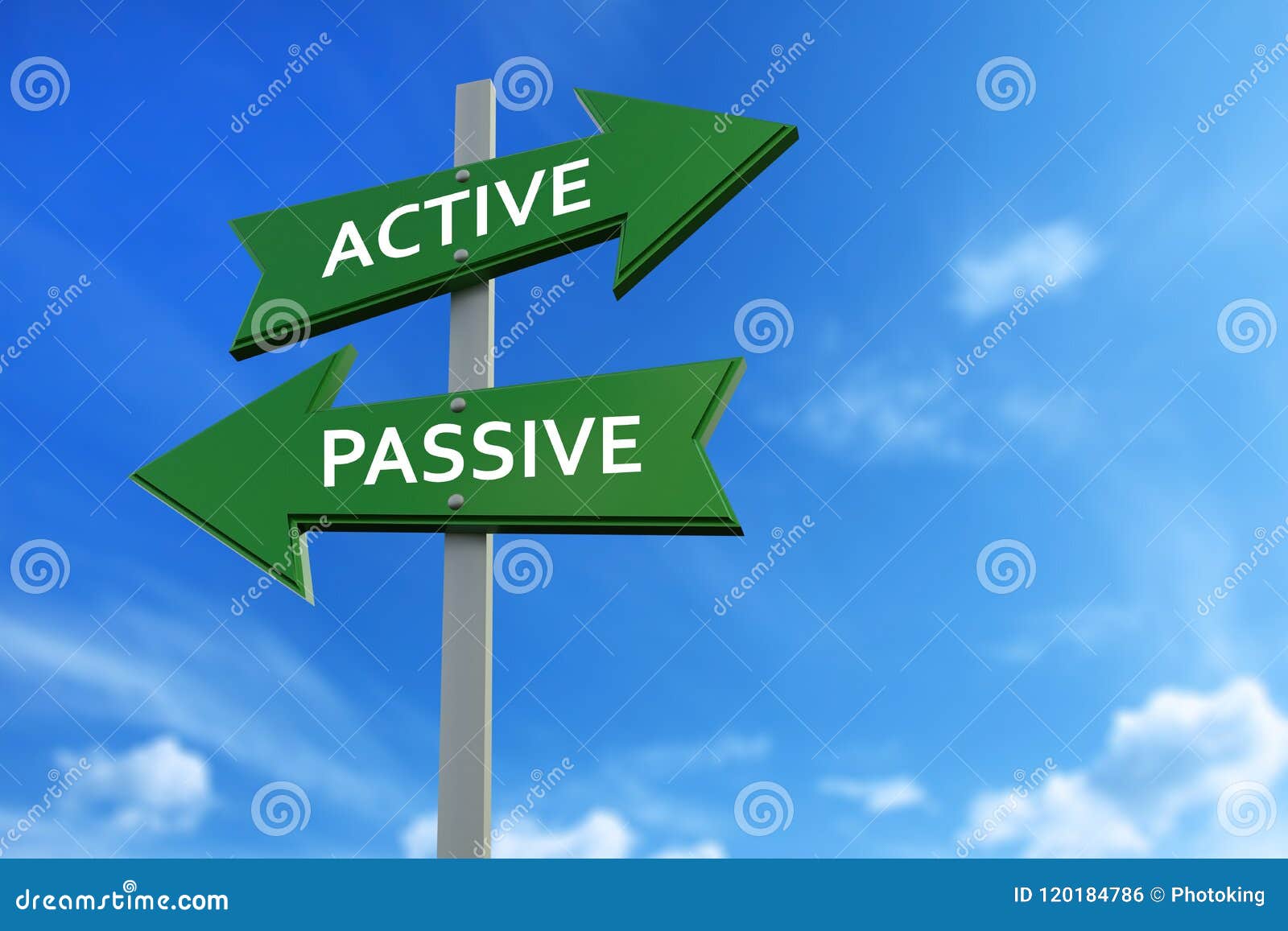 Active and Passive Arrows Opposite Directions Stock Illustration ...