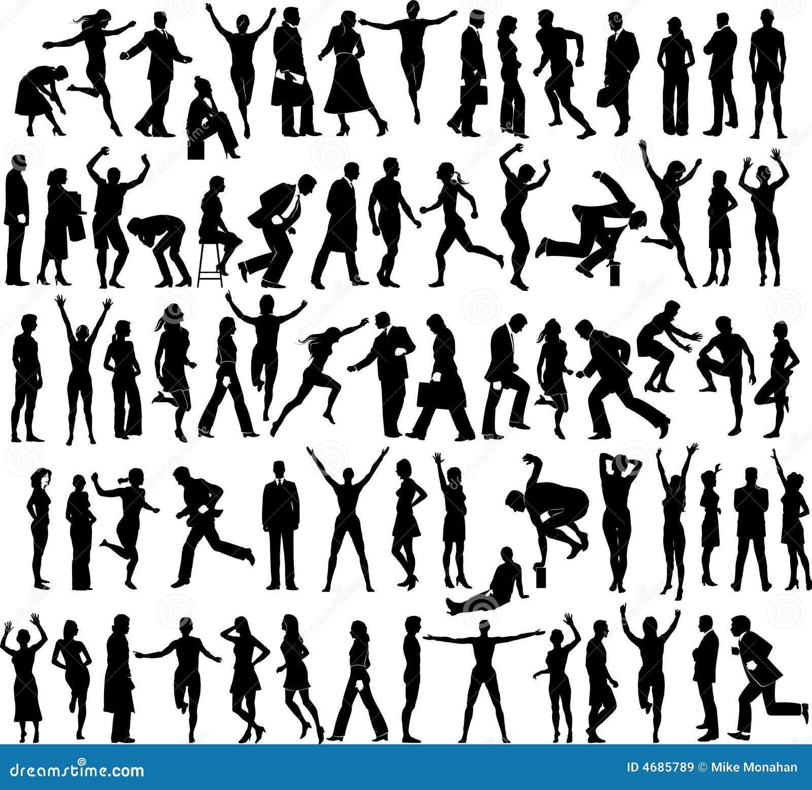 Active people collection stock vector. Illustration of females - 4685789