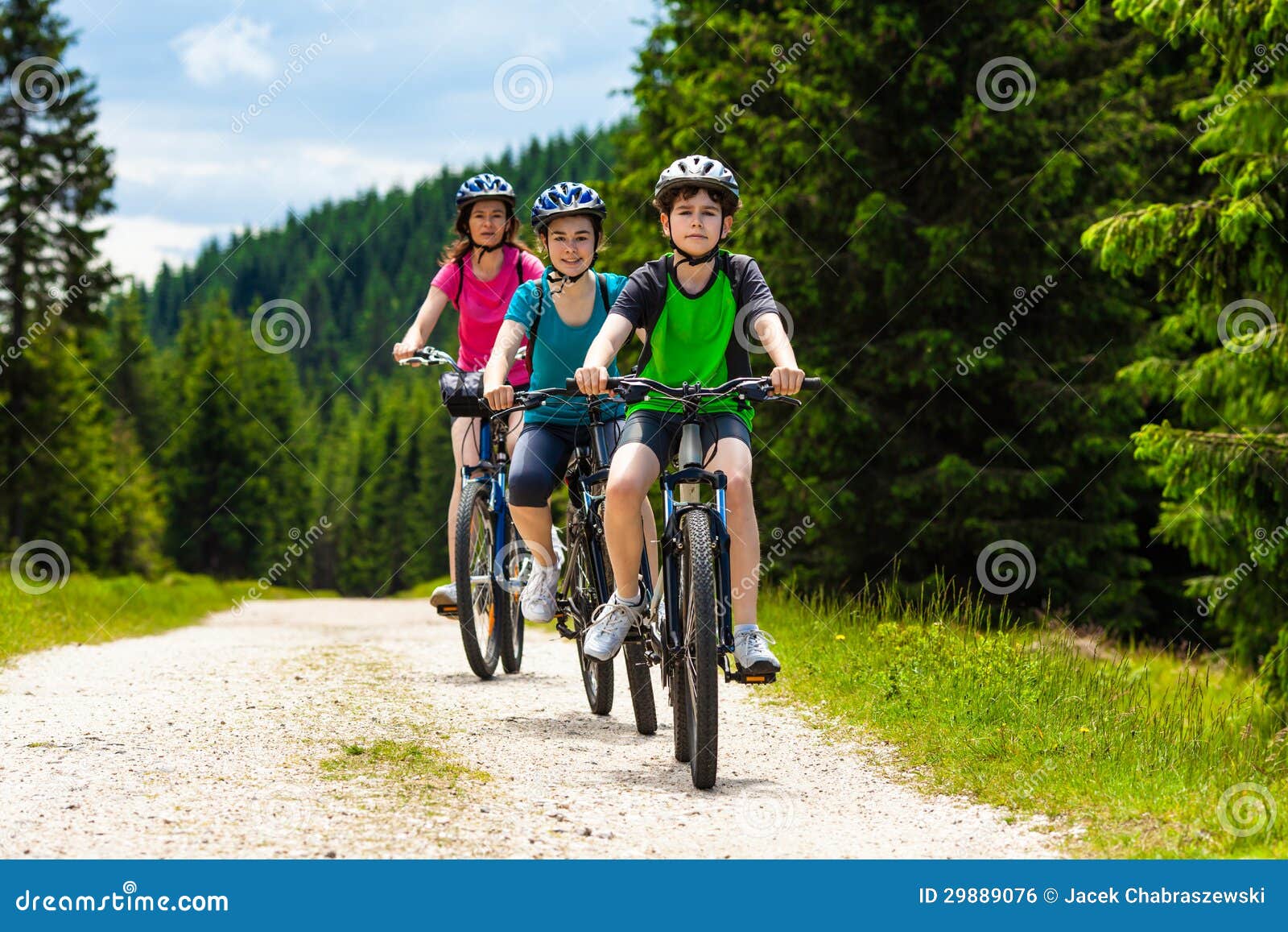 Family biking stock photo. Image of bikers, female, group - 29889076