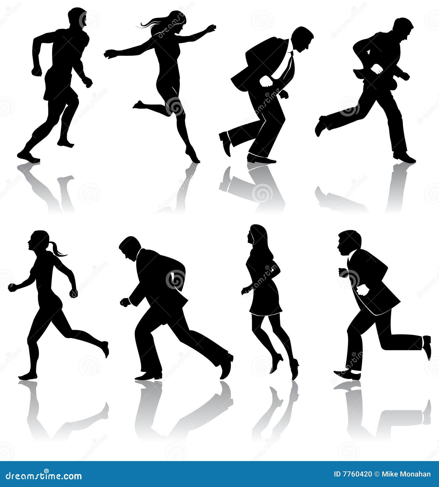 Active People Set stock vector. Illustration of women - 7760420