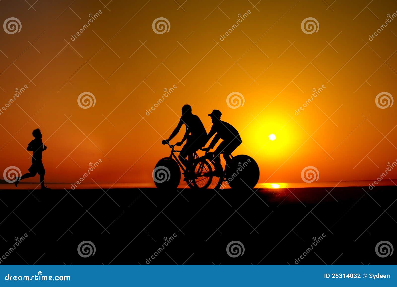 Active people on sunset stock photo. Image of orange - 25314032