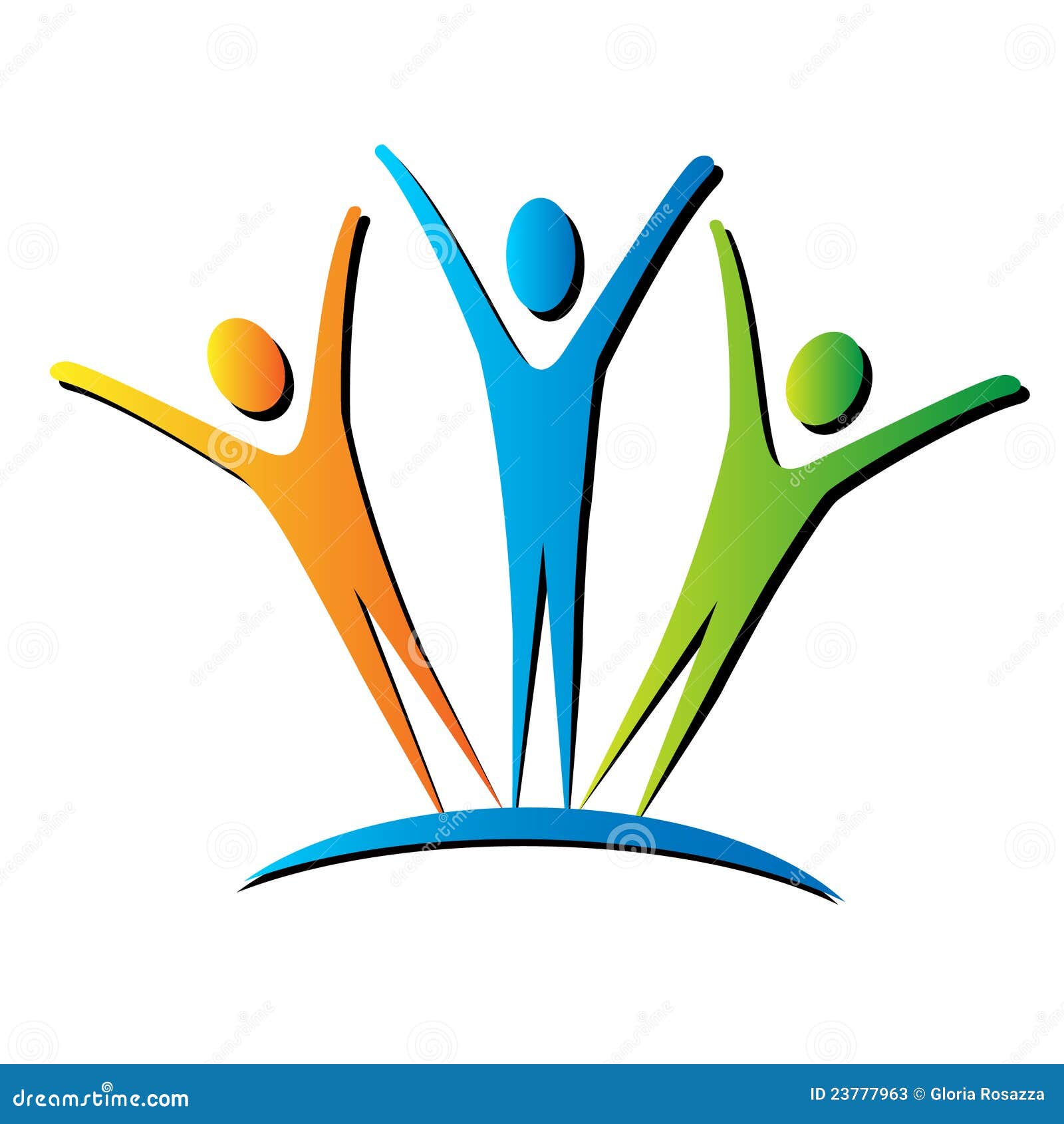 Active People Unifying Logo Stock Vector - Illustration of graphics ...