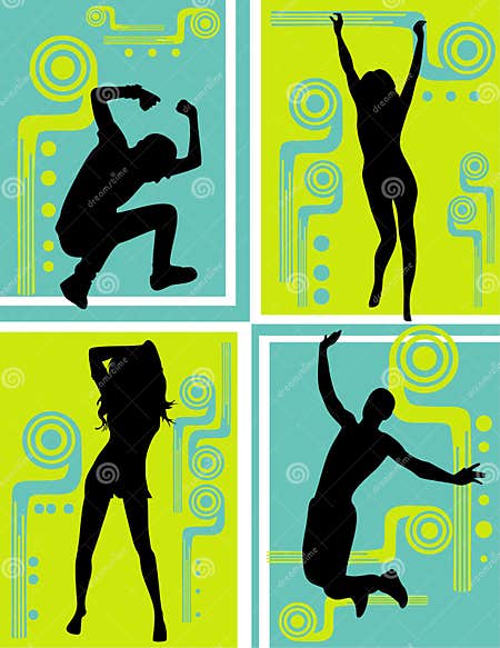 Active people vector stock vector. Illustration of silhouette - 4855146