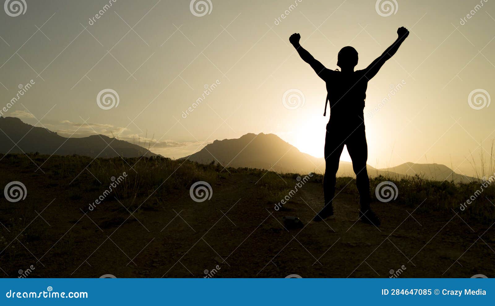 Active Person Experiencing the Joy of Victory and Success Stock Image ...