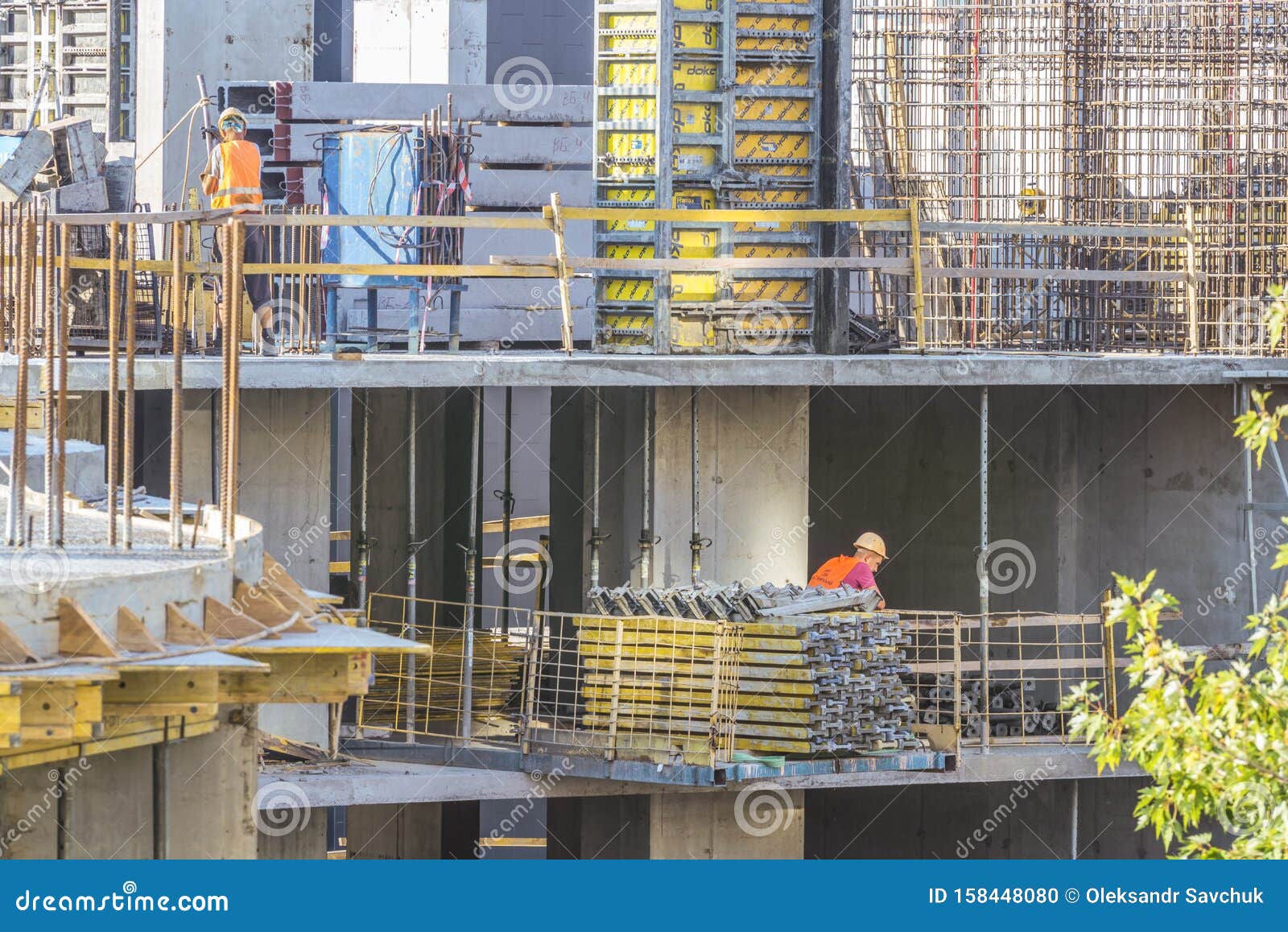 Active Preparatory Work is Ongoing for Concreting at the Construction ...