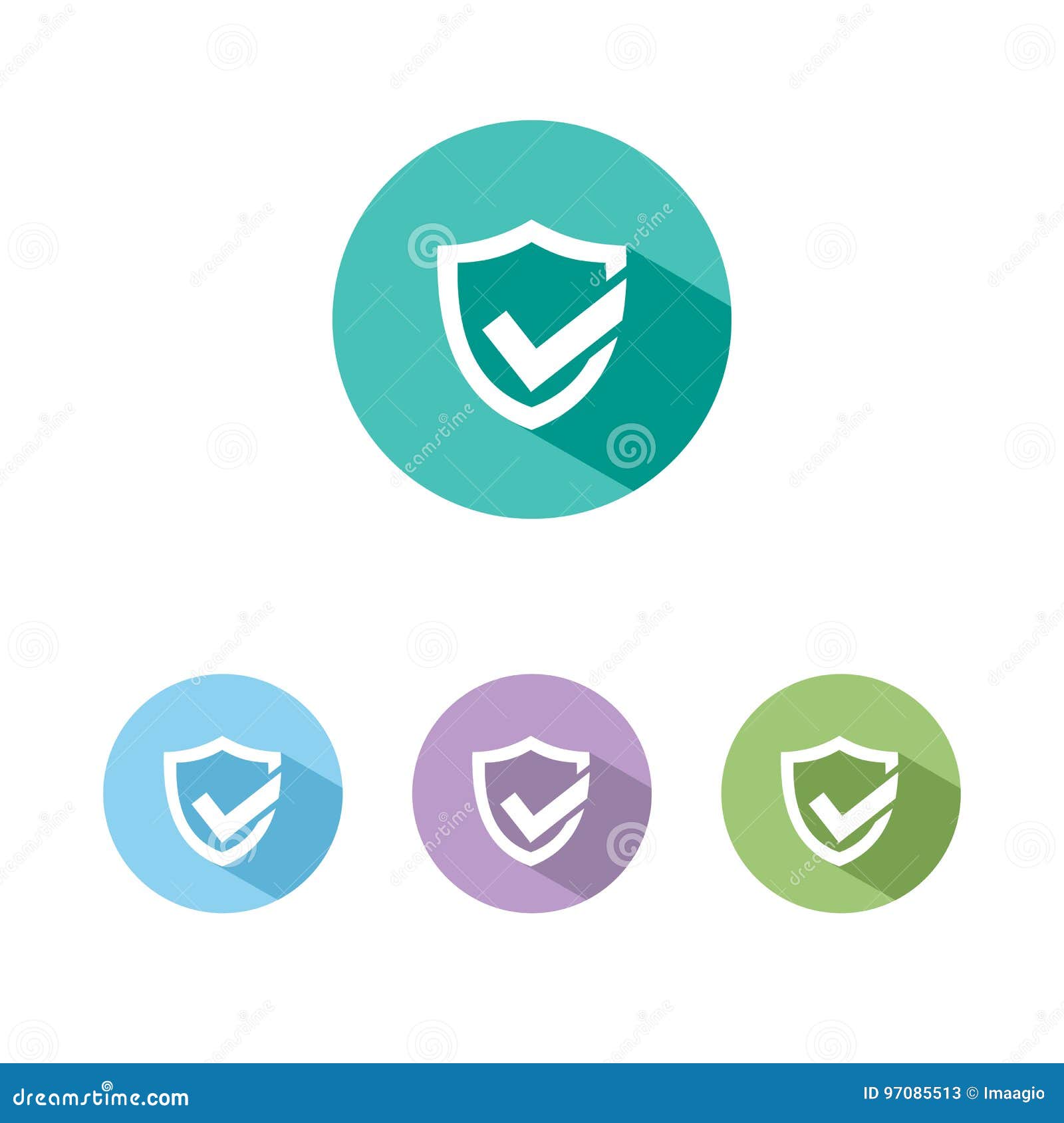 Active Protection Shield Icon with Shade Stock Vector - Illustration of ...