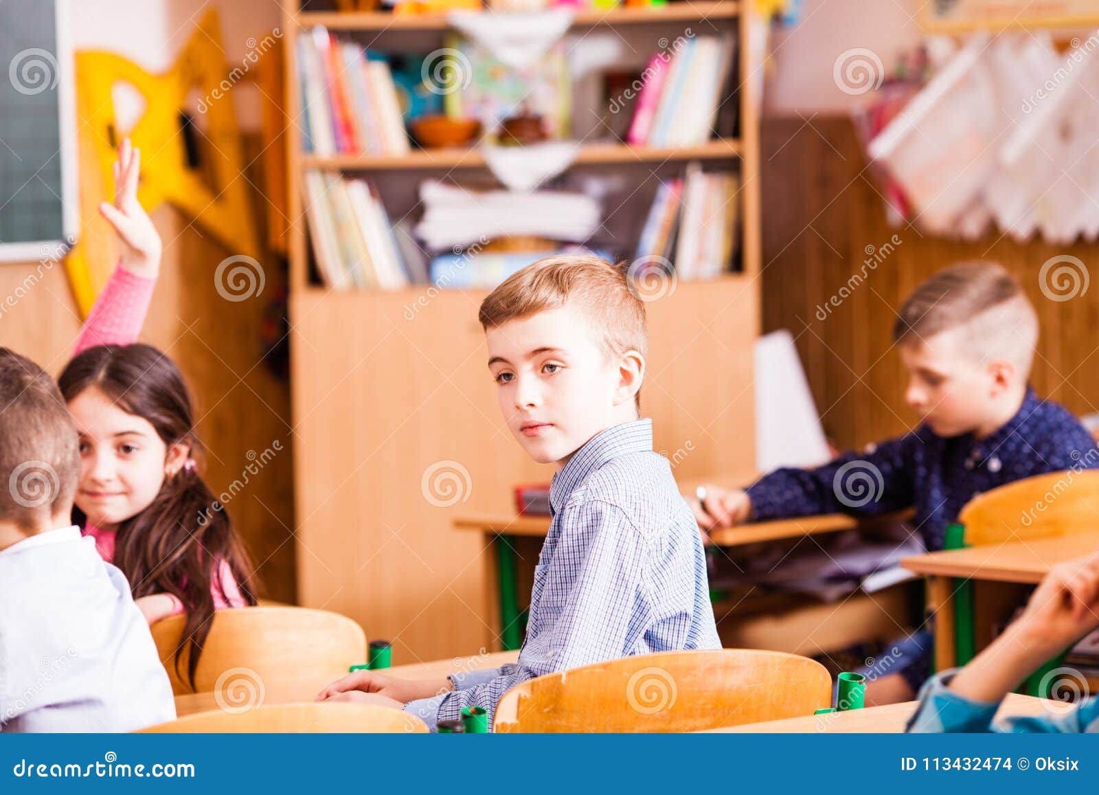 Very Interesting Lesson at the School Stock Photo - Image of education ...