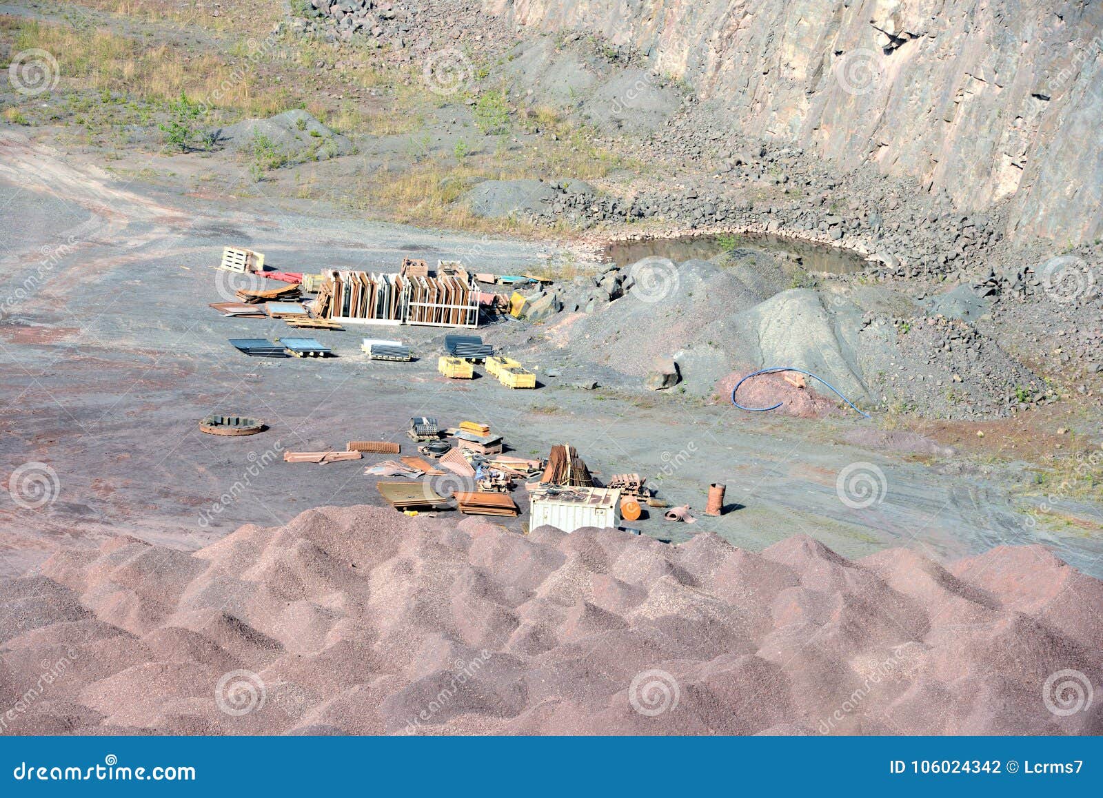 Active Quarry Mine of Porphyry Rocks. Digging Stock Photo - Image of ...