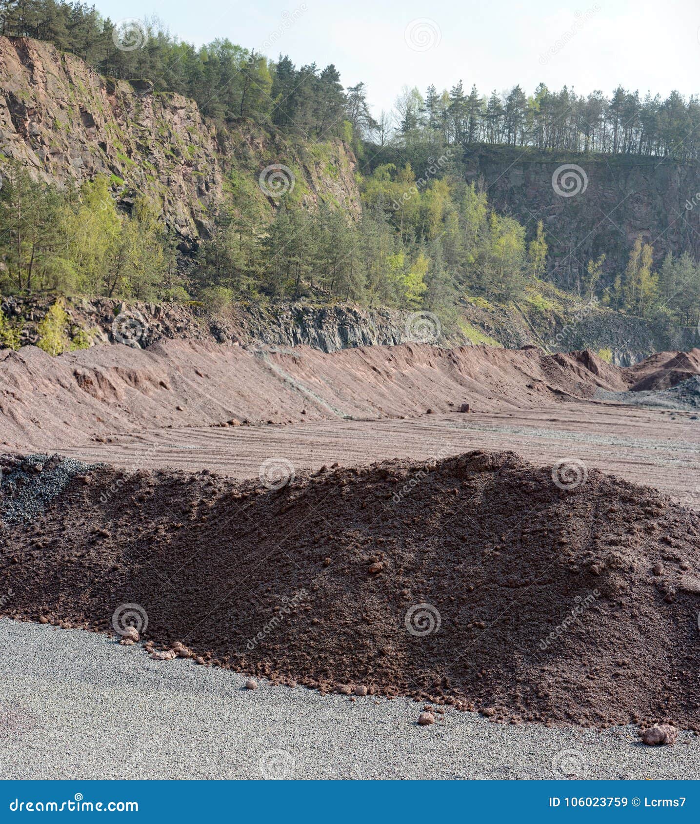 Active Quarry Mine of Porphyry Rocks. Digging Stock Image - Image of ...