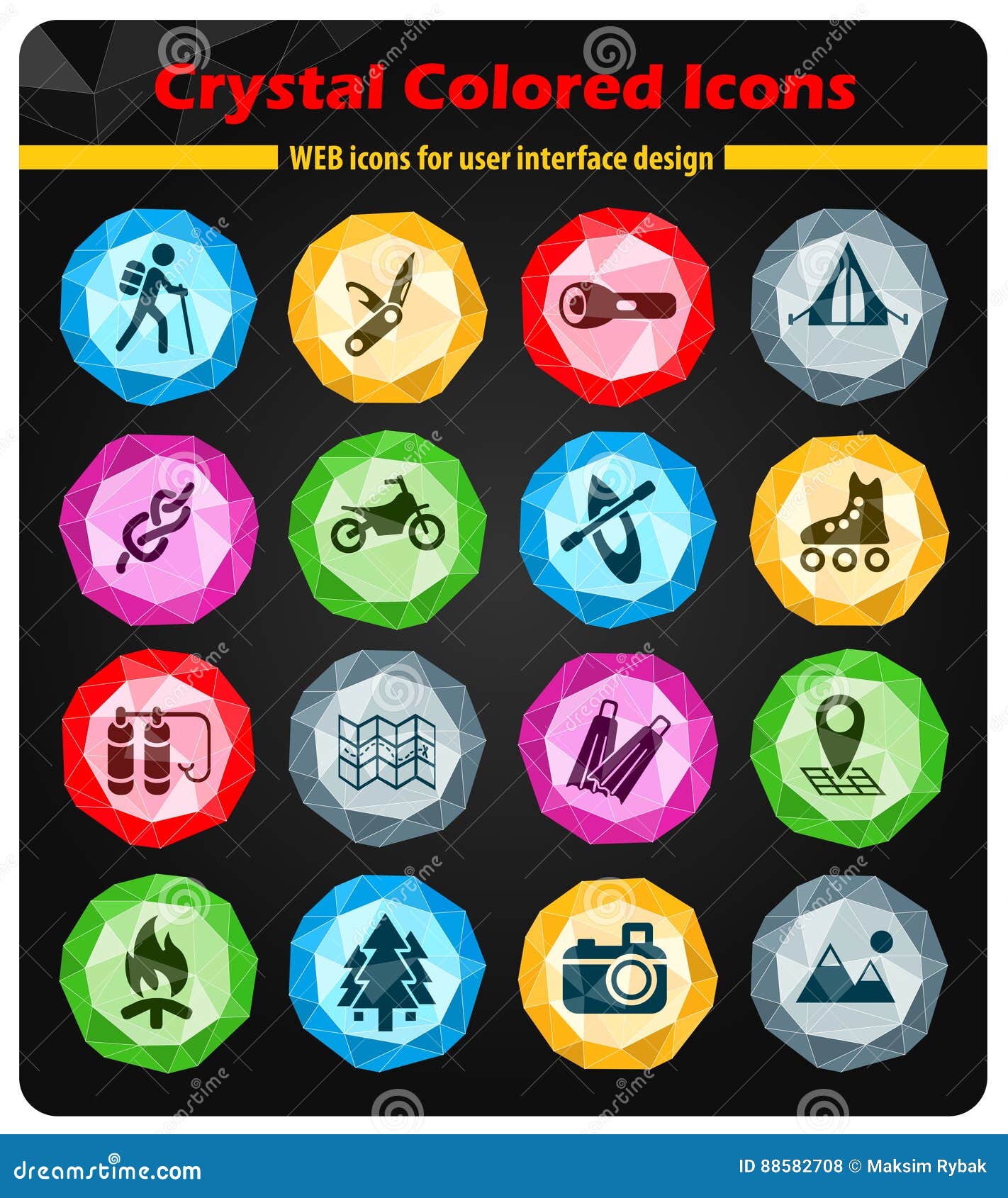 Active recreation icon set stock illustration. Illustration of leisure ...