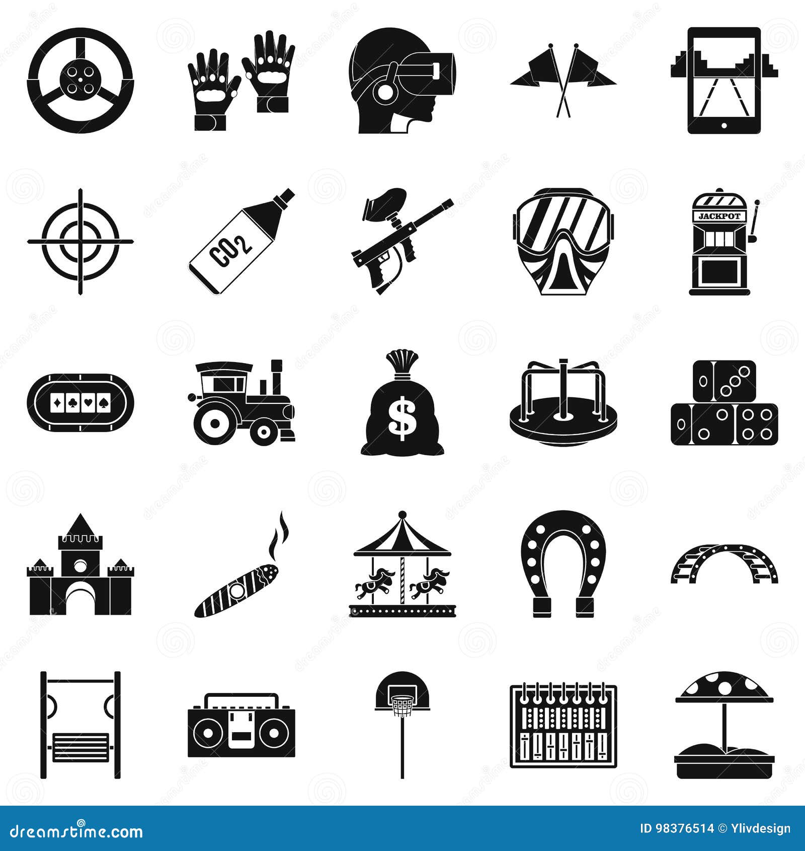 Active Rest Icons Set, Simple Style Stock Vector - Illustration of ...