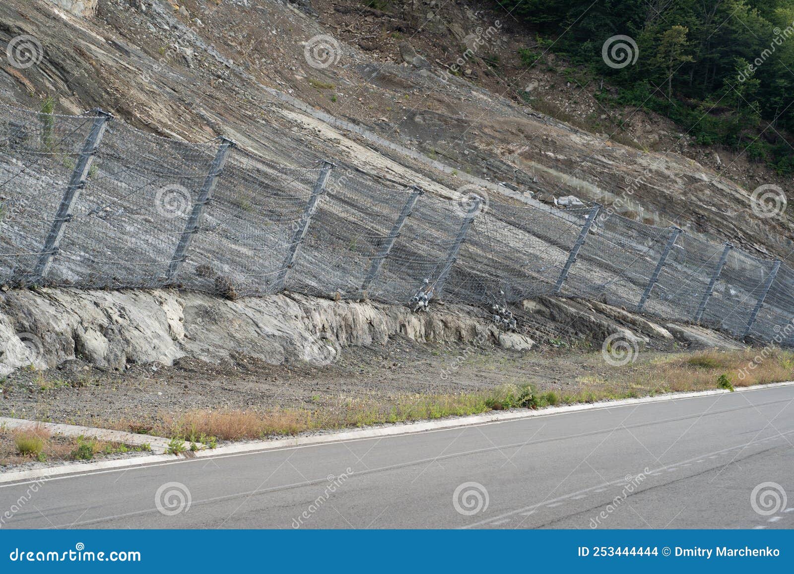 Active Robust Rockfall Barrier System with Wire Mesh Along the Road ...