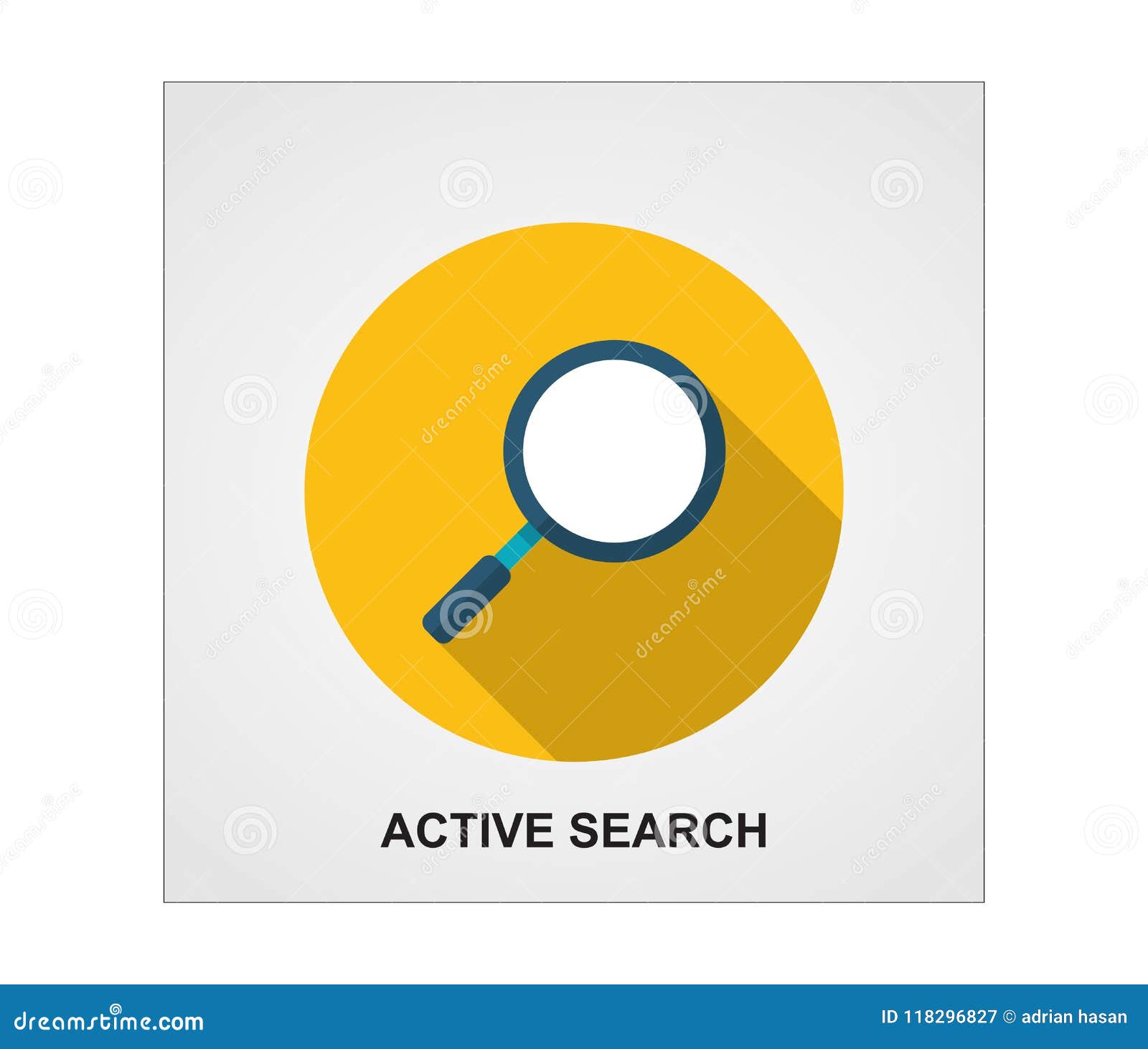 Active Search Flat Icon Vector Stock Vector - Illustration of design ...