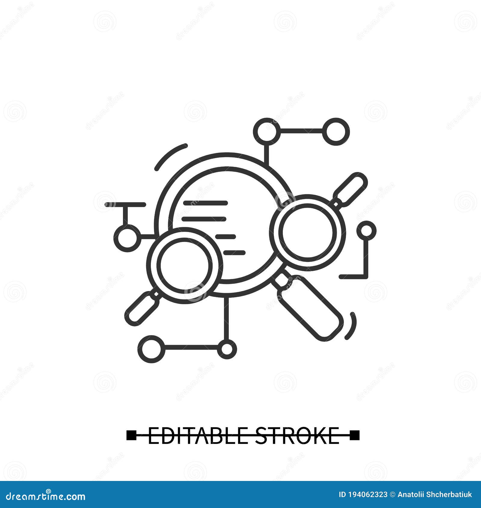 Active Search Icon.Concept Linear Pictogram of Customer Product Search ...