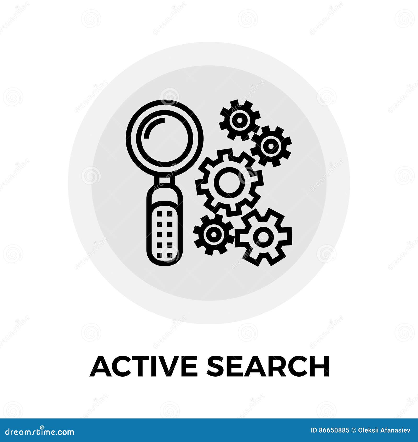 Active search icon stock vector. Illustration of active - 86650885