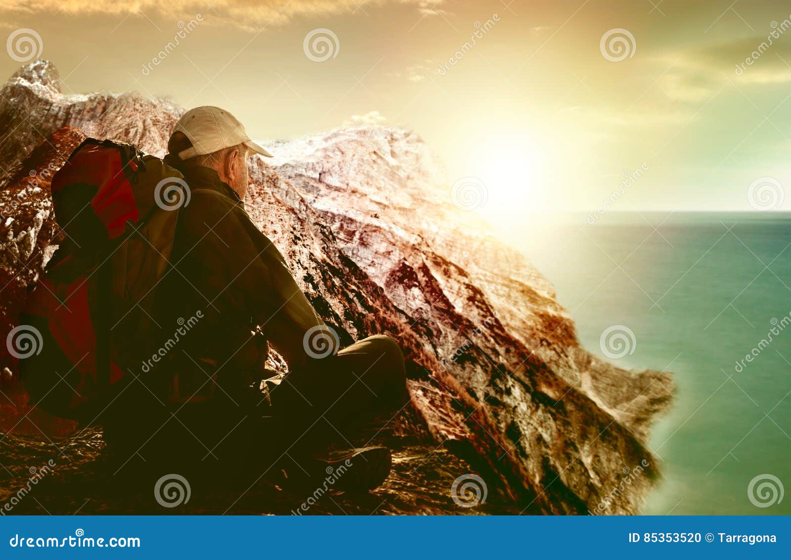 Active senior backpacker stock photo. Image of healthy - 85353520