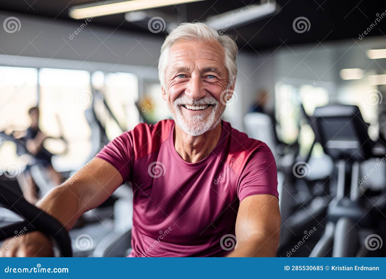 Active Senior Man: Embodying Joy and Determination in Gym Workout Stock ...