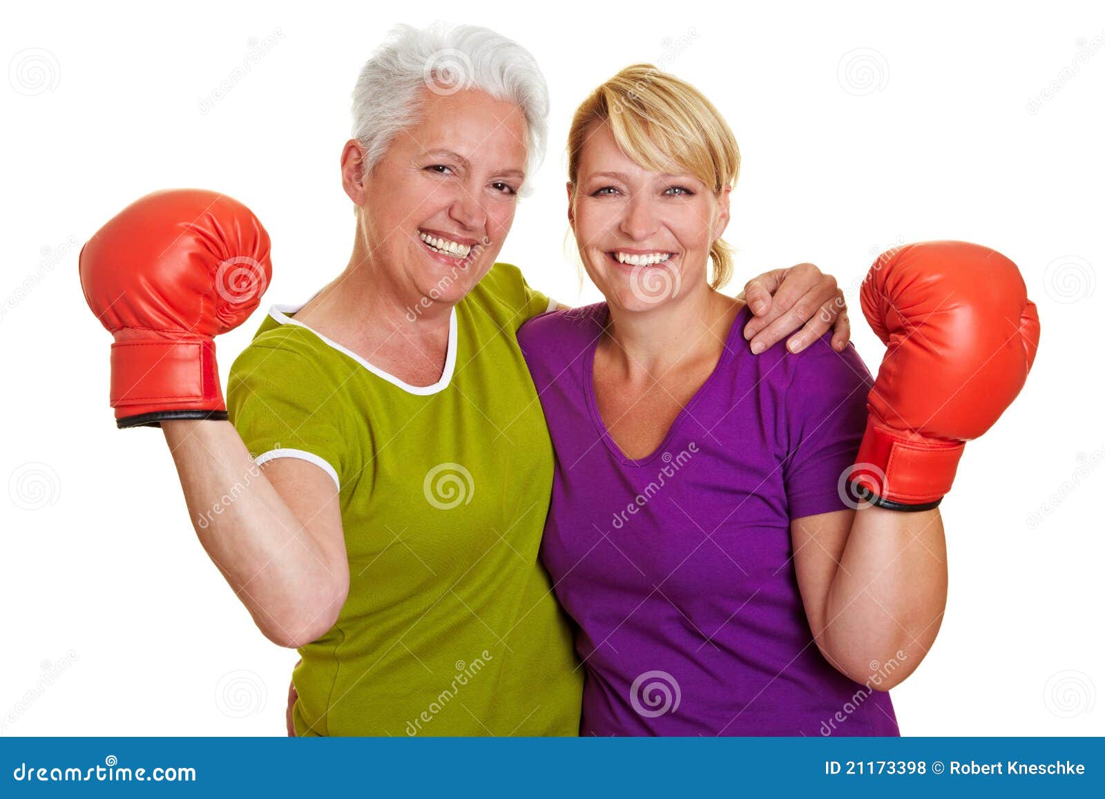 Active Senior Women with Boxing Stock Photo - Image of protection ...