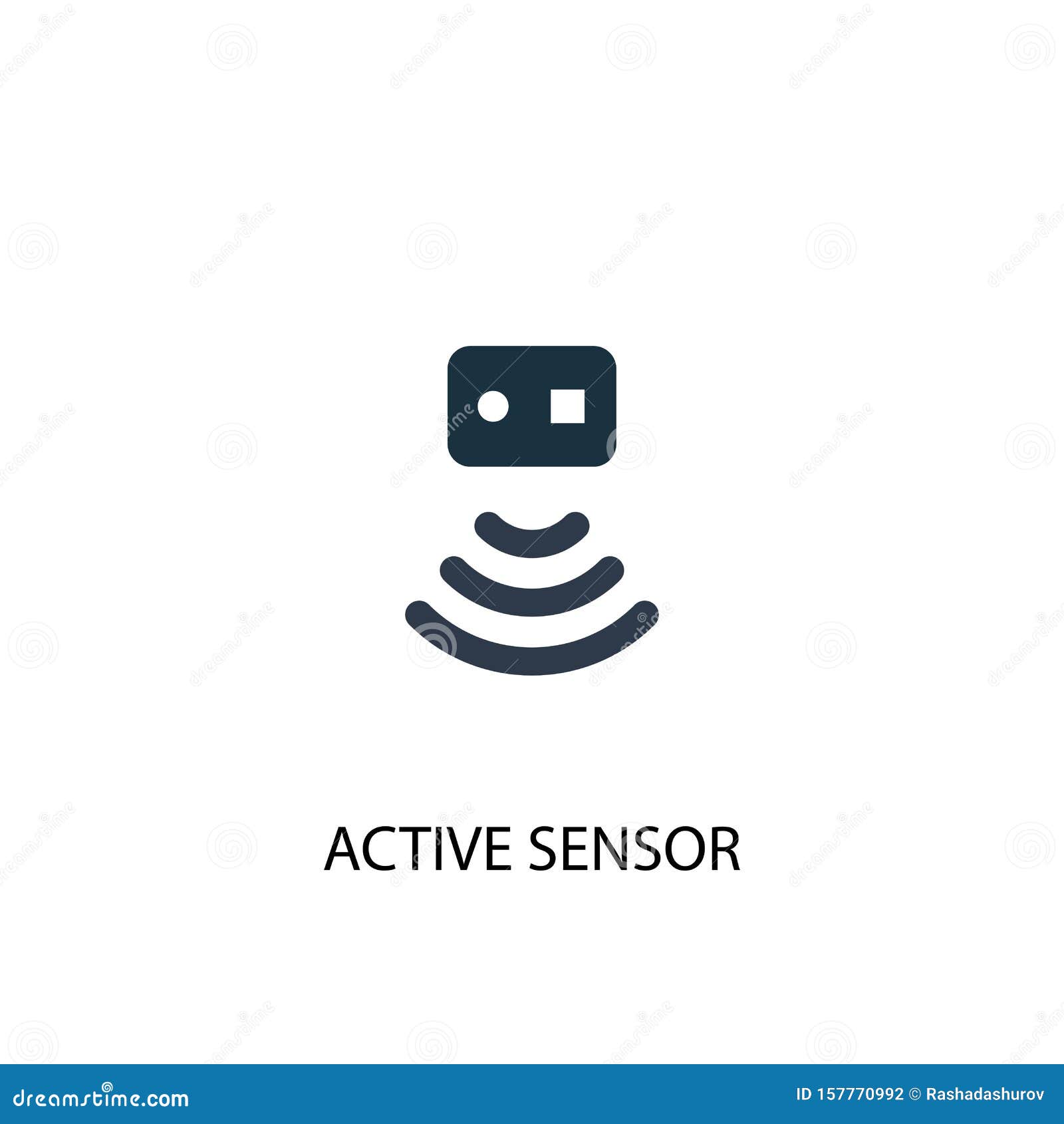Active Sensor Icon. Simple Element Stock Vector - Illustration of ...