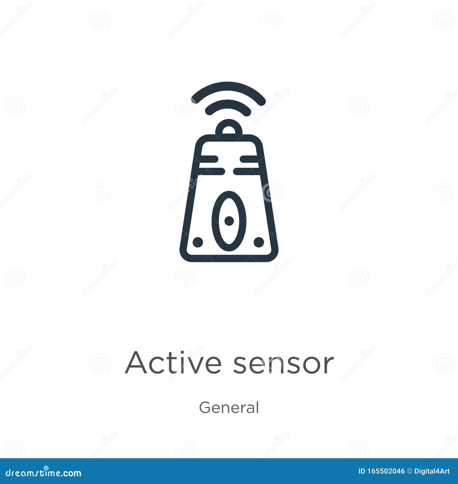 Active Sensor Icon. Thin Linear Active Sensor Outline Icon Isolated on ...