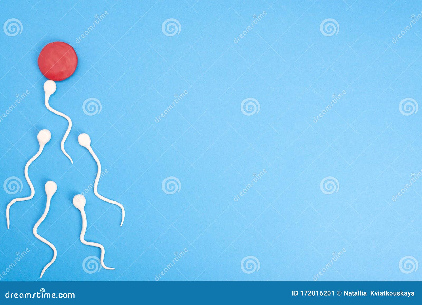 Active Sperm Cells Swim To The Egg On A Pink Background. The Concept Of ...