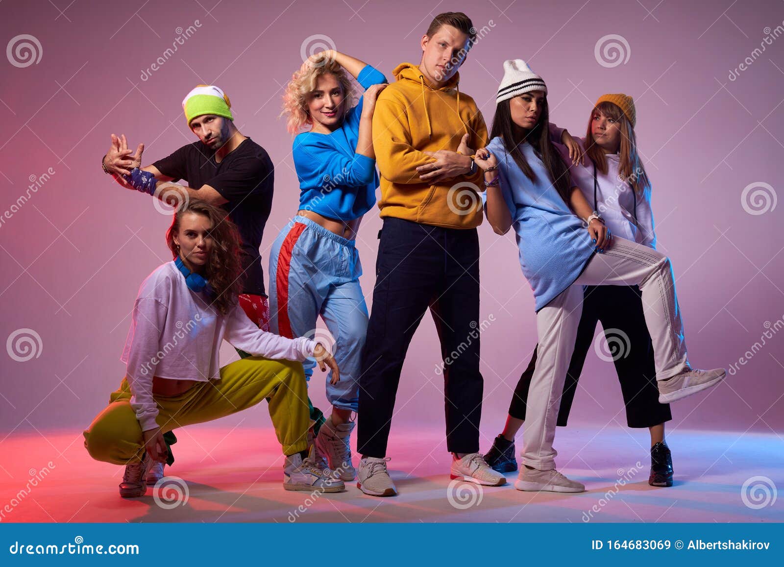 Hip Hop Dance Group Poses