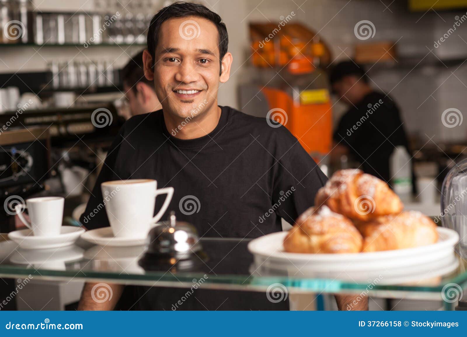 Active Staff in Restaurant Kitchen Stock Photo - Image of people, male ...