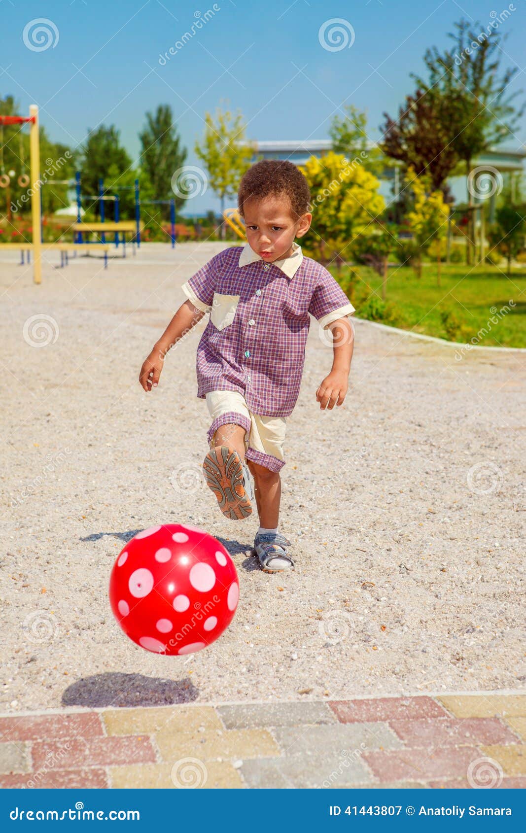 Active toddler stock image. Image of playground, excited - 41443807