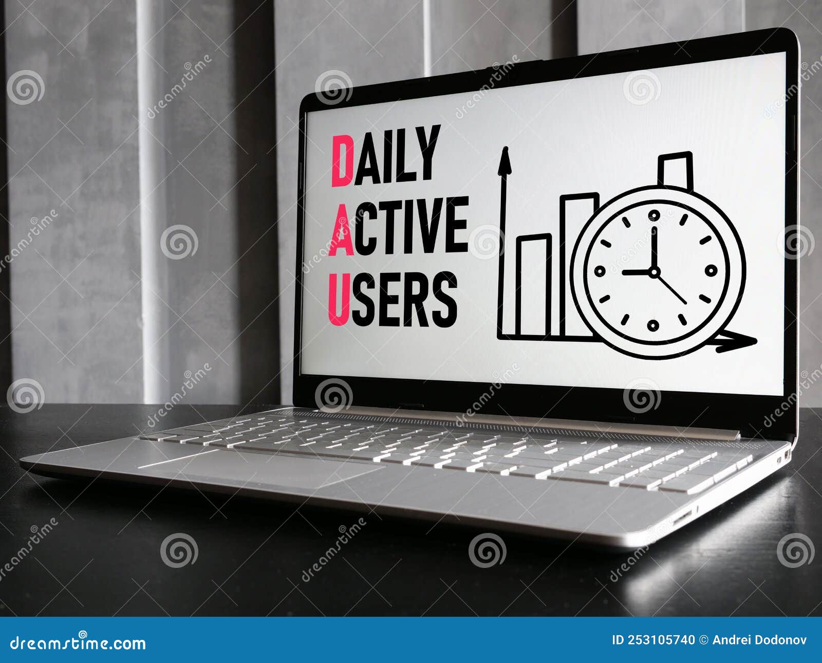 Daily Active Users DAU is Shown Using the Text Stock Photo - Image of ...